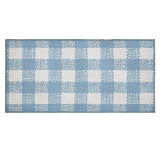 Annie Buffalo Check Blue Indoor/Outdoor Rug Rect 17x36 – SpadezStore