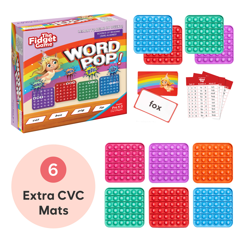 The Fidget Games Word Pop + Extra CVC Mats – SpadezStore